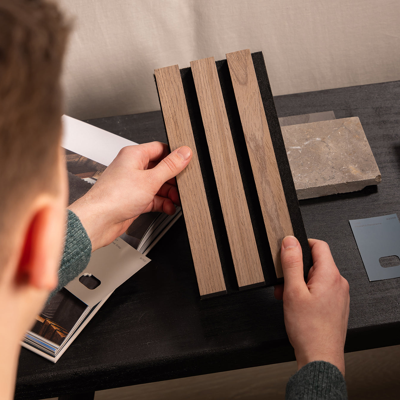 SlatWall Midi Walnut Wood Panel | Naturewall – Naturewall US