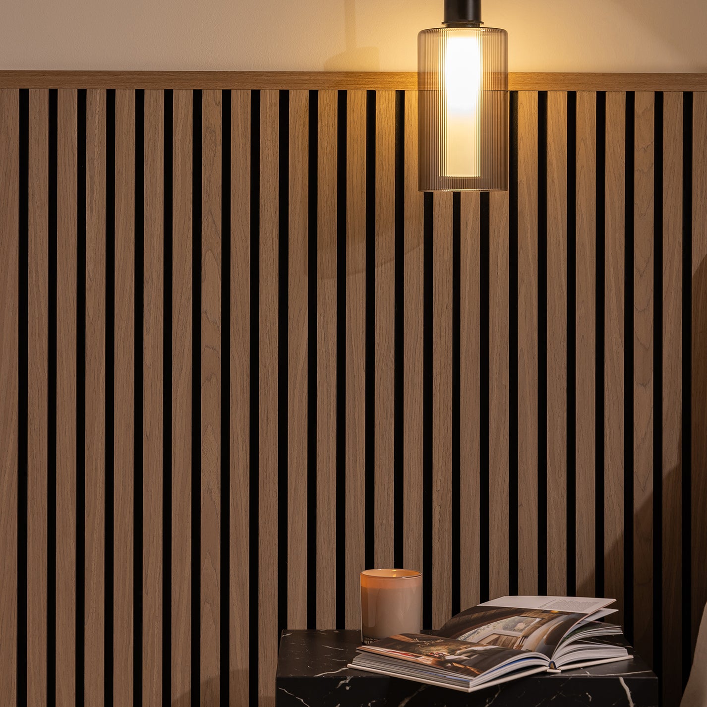 SlatWall Midi Walnut Wood Panel | Naturewall – Naturewall US